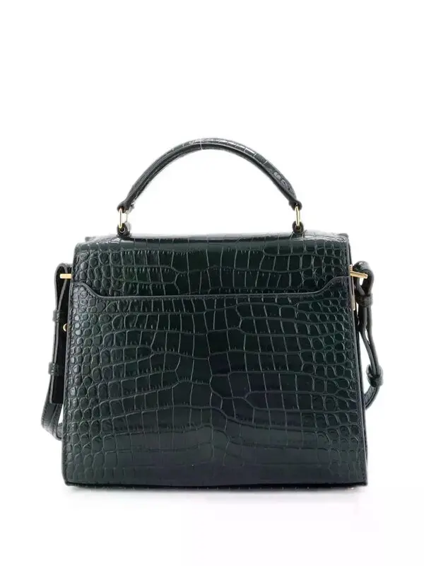 Saint Laurent Cassandra Top Handle Bag Crocodile Embossed Leather Mini Shoulder Bag
