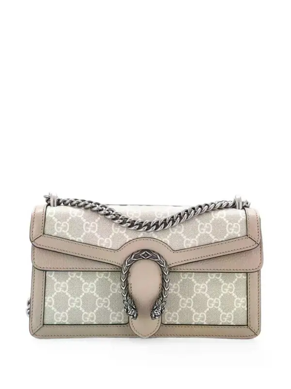 Gucci Dionysus Bag Gg Coated Canvas With Leather Shoulder Bag - Neutrals