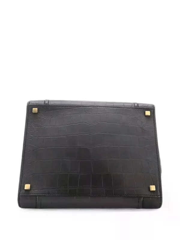 Celine Crocodile Embossed Leather Medium Tote Bag