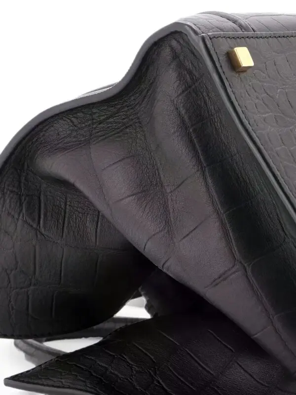 Celine Crocodile Embossed Leather Medium Tote Bag