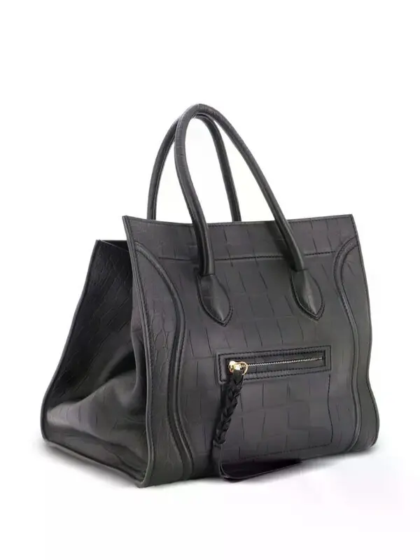 Celine Phantom" Tote Bag In Embossed Leather