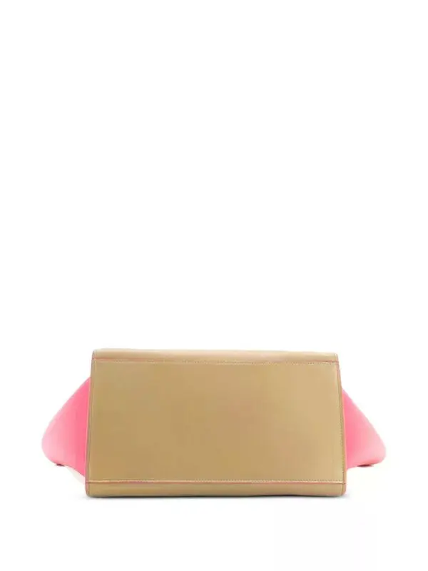 Celine Leather Satchel Bag - Brown