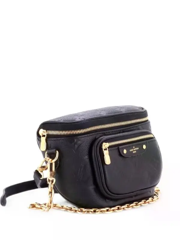 LOUIS VUITTON Bum Bag Monogram Empreinte Leather Mini Belt Bag - Black