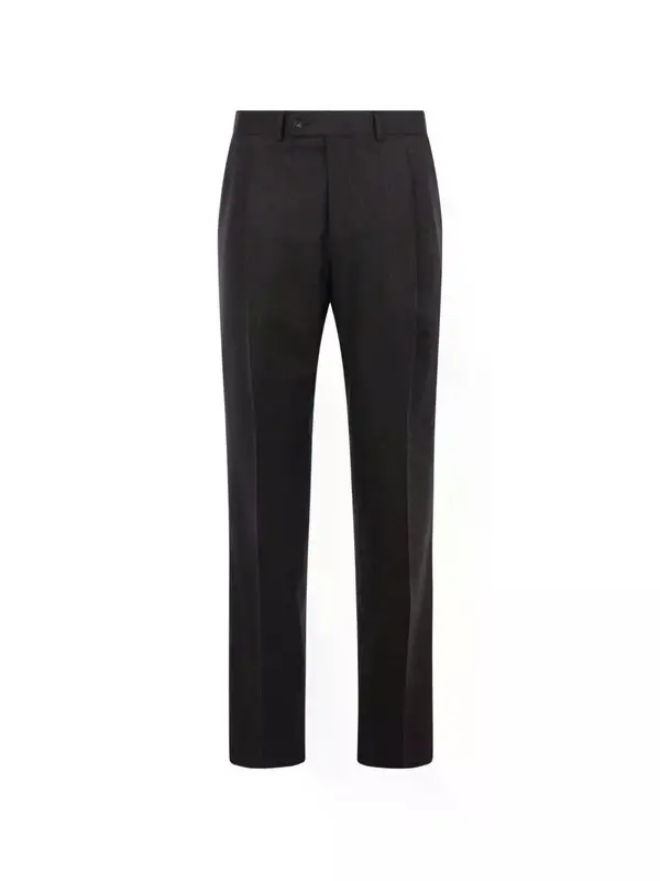 Caruso Pressed-crease Wool Trousers