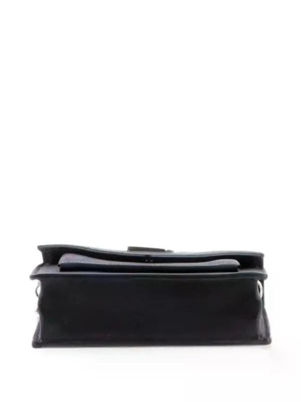 LOUIS VUITTON Mylockme Chain Pochette Leather Mini Shoulder Bag - Black