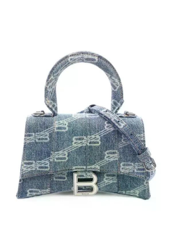 Balenciaga 2010s Hourglass Bb Monogram Handbag