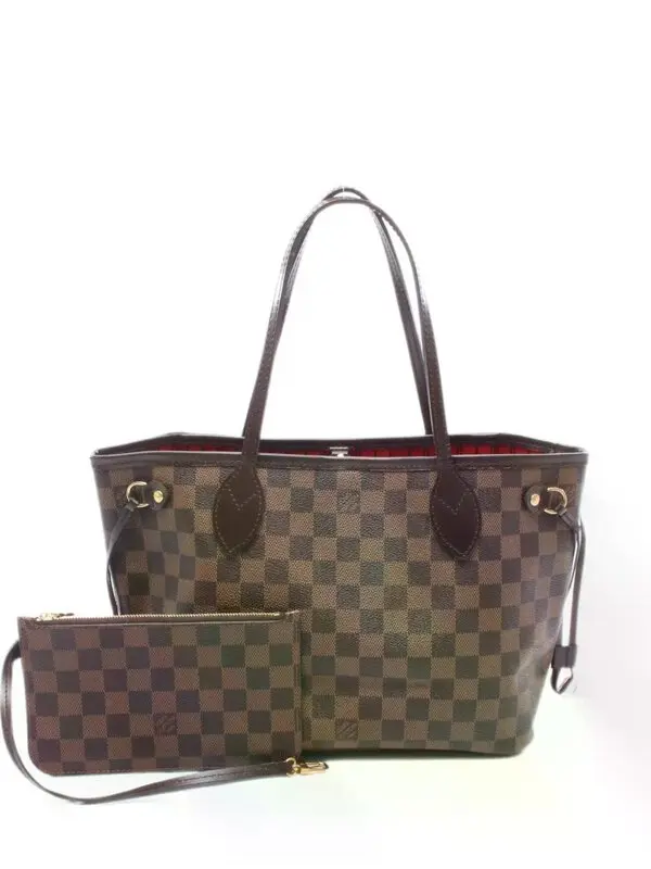LOUIS VUITTON Damier Ebene Pm Neverfull Tote Bag