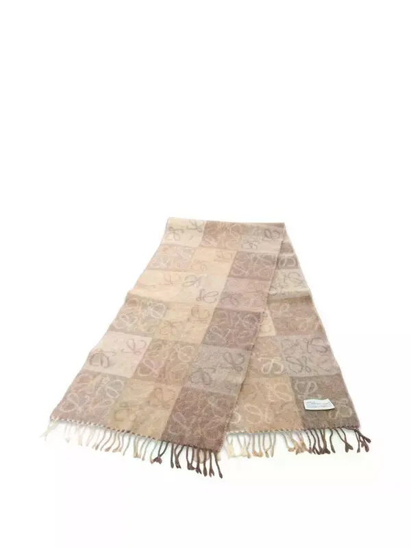 Loewe 2010s Anagram Checkerboard Scarf