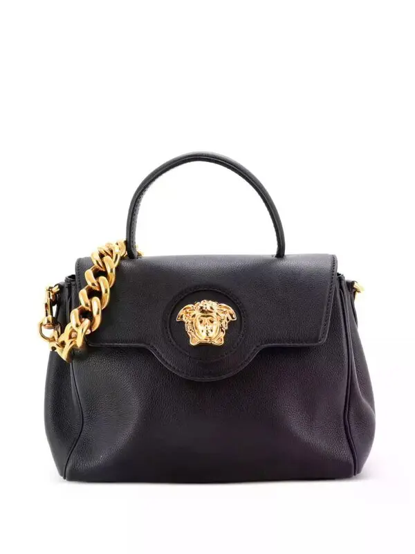 Versace La Medusa Top Handle Bag - Black