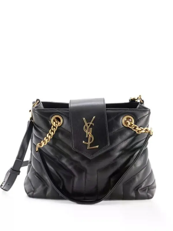 Saint Laurent Loulou Matelassé Chevron Leather Small Tote Bag