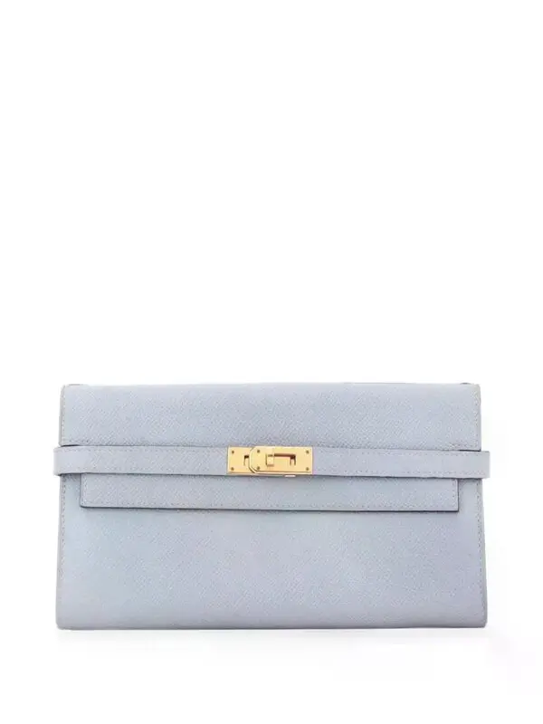 Hermès Kelly Wallet Epsom Long Small Wallets - Blue