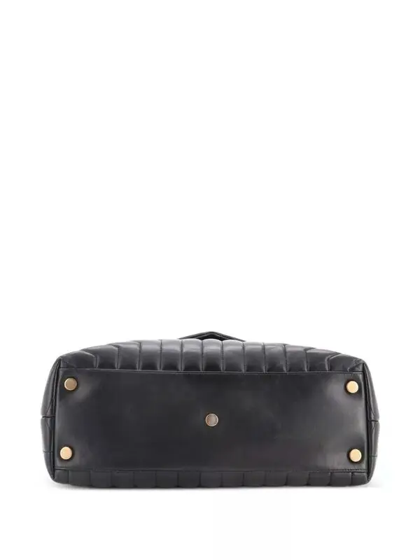 Saint Laurent Loulou Matelassé Chevron Leather Shoulder Bag - Black