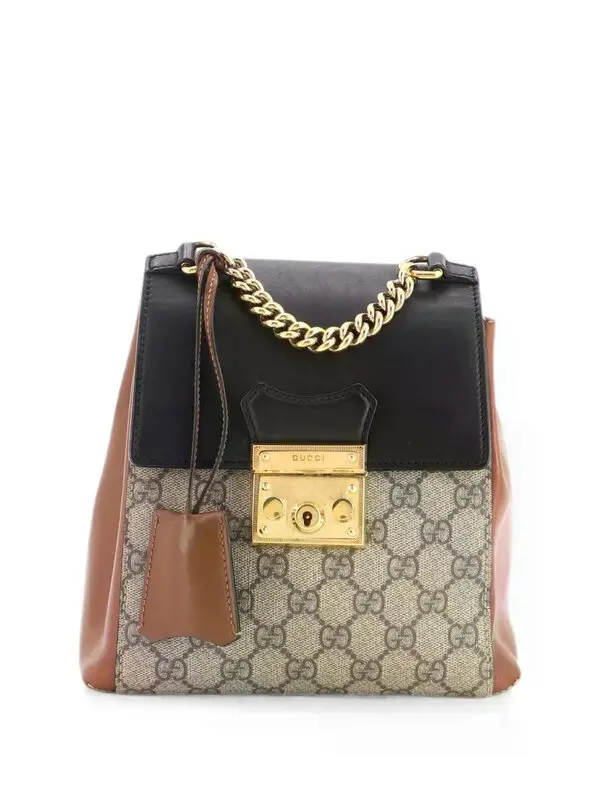 Gucci Padlock Gg Coated Canvas And Leather Mini Backpack