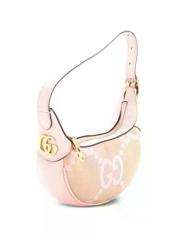 Gucci Ophidia Half Moon Bag Jumbo Gg Canvas Mini Hobo Bag - Brown