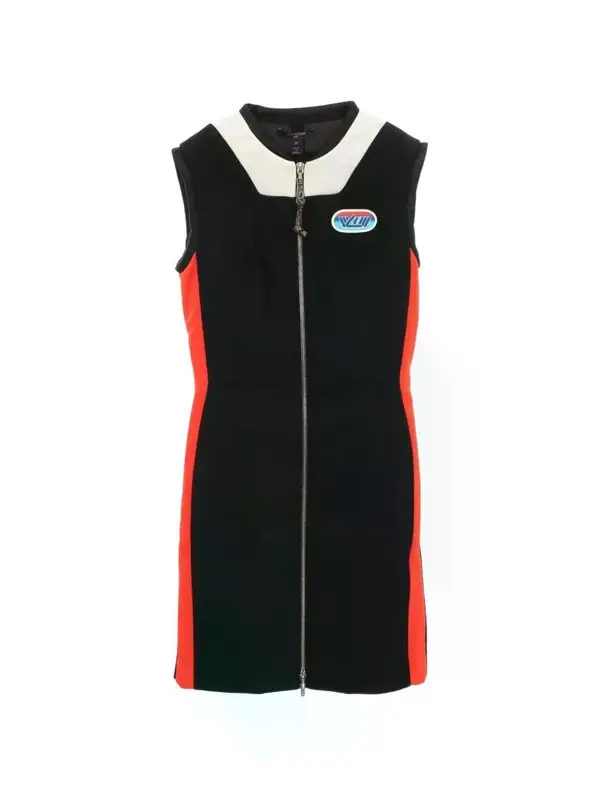 LOUIS VUITTON 2010s Sleeveless Biker Dress - Black