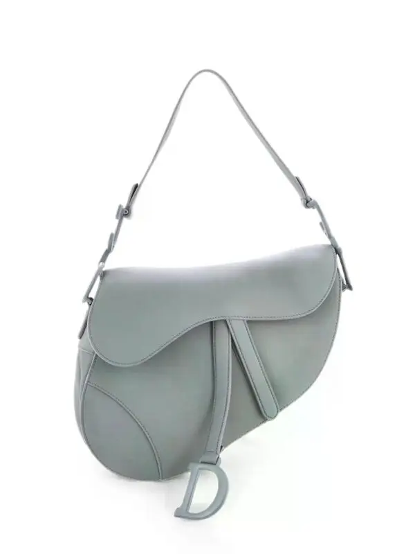 Dior Leather Medium Shoulder Bag - Grey