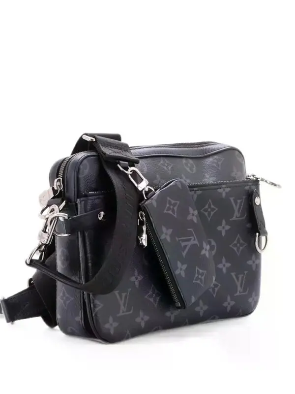 LOUIS VUITTON Trio Messenger Bag Reverse Monogram Eclipse Canvas Crossbody Bag