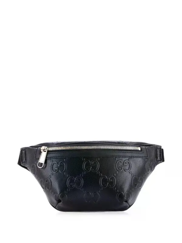 Gucci Gg Embossed Perforated Leather Small Belt Bag