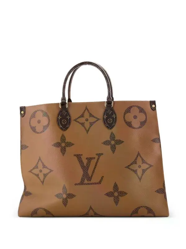 LOUIS VUITTON Onthego Reverse Monogram Giant Gm Tote Bag - Brown