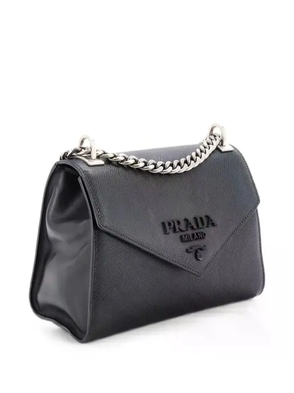Prada Monochrome Saffiano Leather Small Shoulder Bag