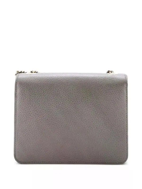 Gucci Interlocking Leather Small Shoulder Bag - Grey