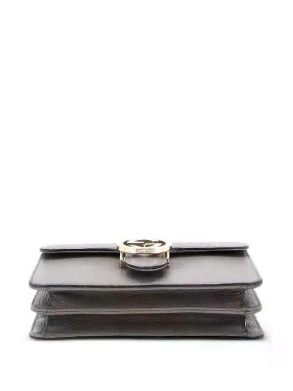 Gucci Interlocking Leather Small Shoulder Bag - Grey