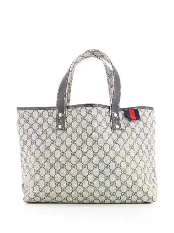 Gucci Gg Coated Canvas Tote Bag - Blue