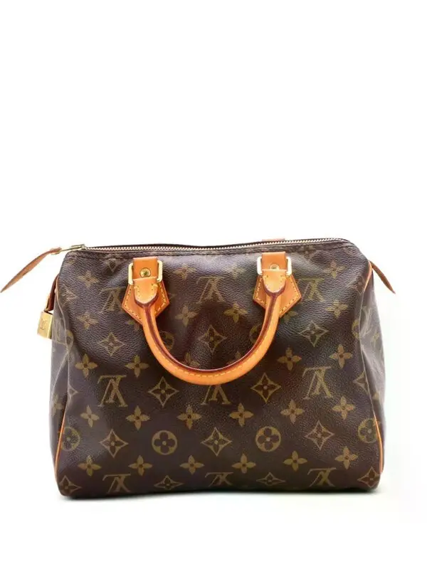 LOUIS VUITTON Speedy Monogram Canvas Satchel - Brown