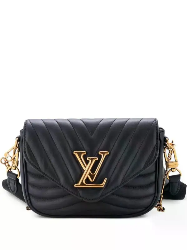 LOUIS VUITTON New Wave Multi Pochette Quilted Leather Crossbody Bag - Black