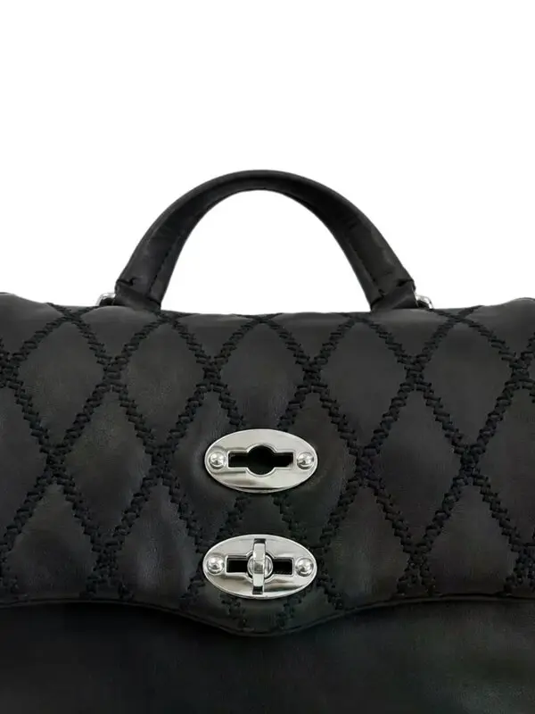 ZANELLATO Baby Postina® Tote Bag With Diamond Embroidery - Black