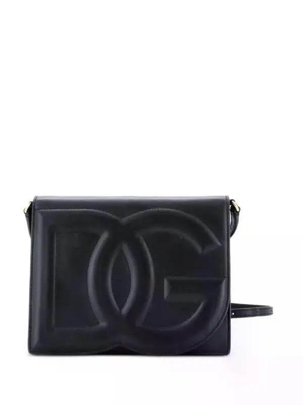 Dolce & Gabbana Dg Logo Flap Shoulder Bag - Black