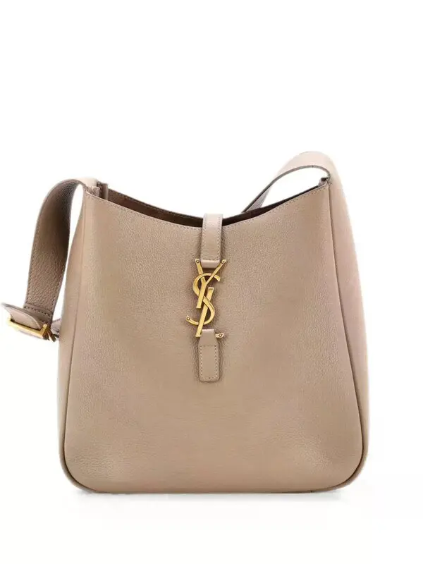 Saint Laurent Le 5 A 7 Supple Leather Hobo Bag - Brown