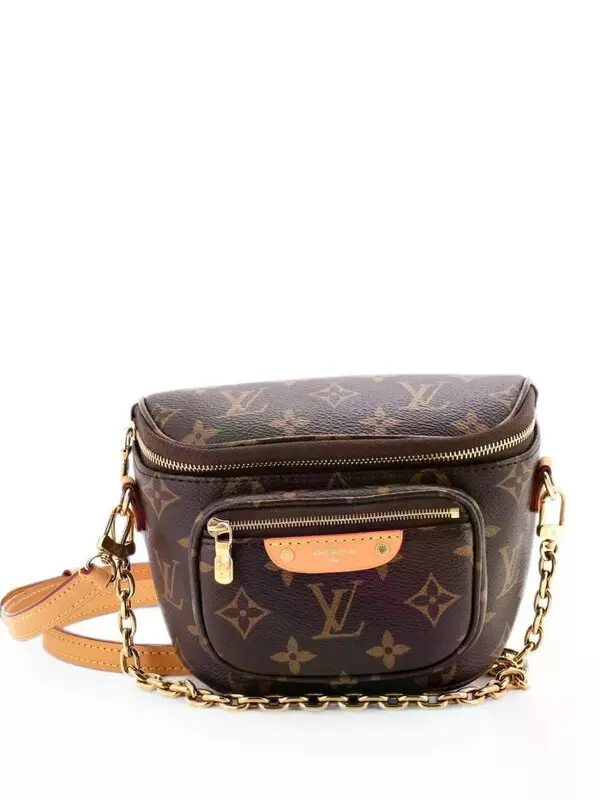 LOUIS VUITTON Bum Bag Monogram Canvas Mini Belt Bag - Brown