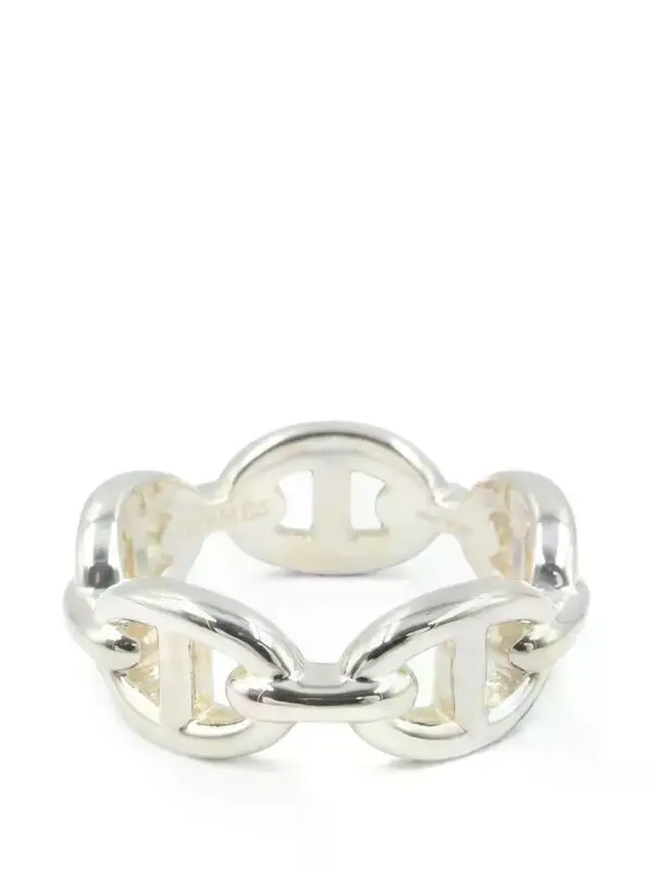 Hermès 2010s Pm Enchaînée Ring - Silver