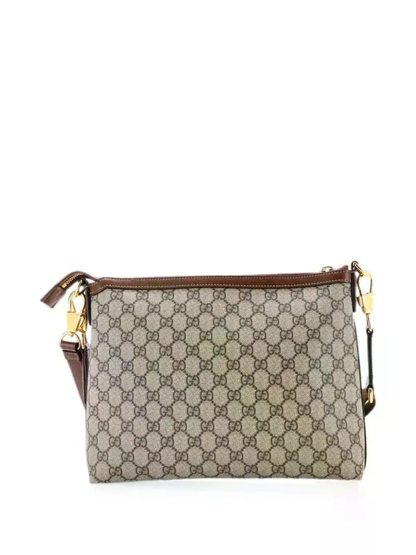 Gucci Gg Coated Canvas Medium Messenger Bag With Interlocking G Patch