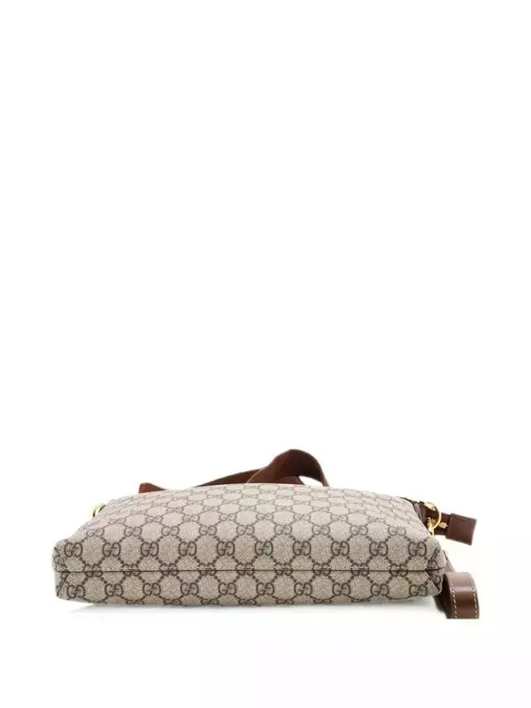 Gucci Gg Coated Canvas Medium Messenger Bag With Interlocking G Patch