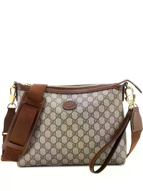 Gucci Gg Coated Canvas Messenger Bag - Brown