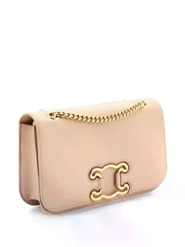Celine Triomphe Frame Chain Shoulder Bag Leather Medium Crossbody Bag