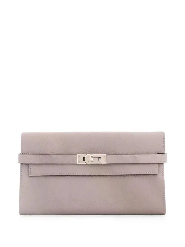 Hermès Kelly Wallet Verso Epsom Long Small Wallets - Grey