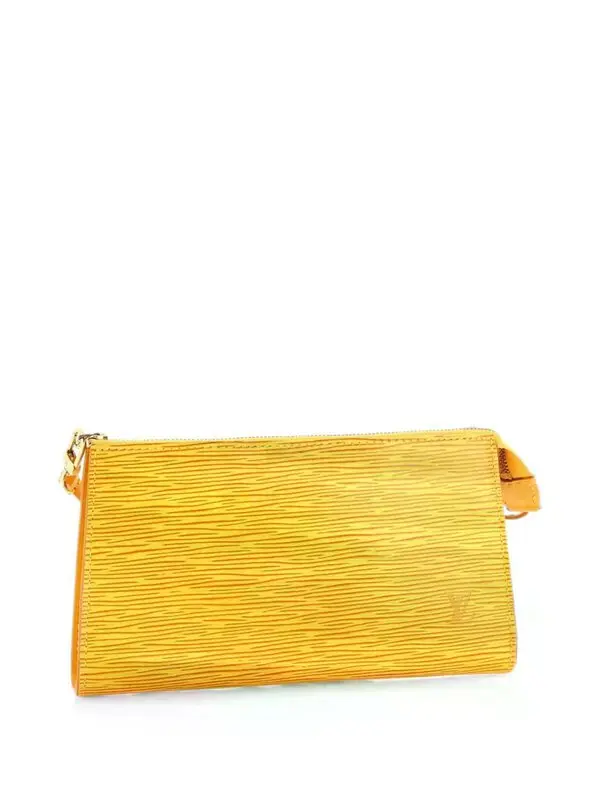 LOUIS VUITTON Pochette Accessoires Epi Leather Clutch Bag - Orange