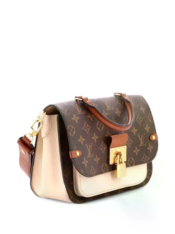 LOUIS VUITTON Vaugirard Handbag Monogram Canvas With Leather Satchel - Brown