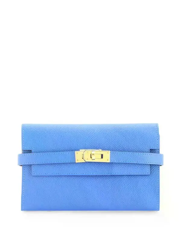 Hermès Kelly Trifold Wallet Epsom Medium Small Wallets - Blue