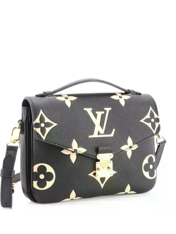 LOUIS VUITTON Pochette Metis Monogram Empreinte Giant Crossbody Bag - Black