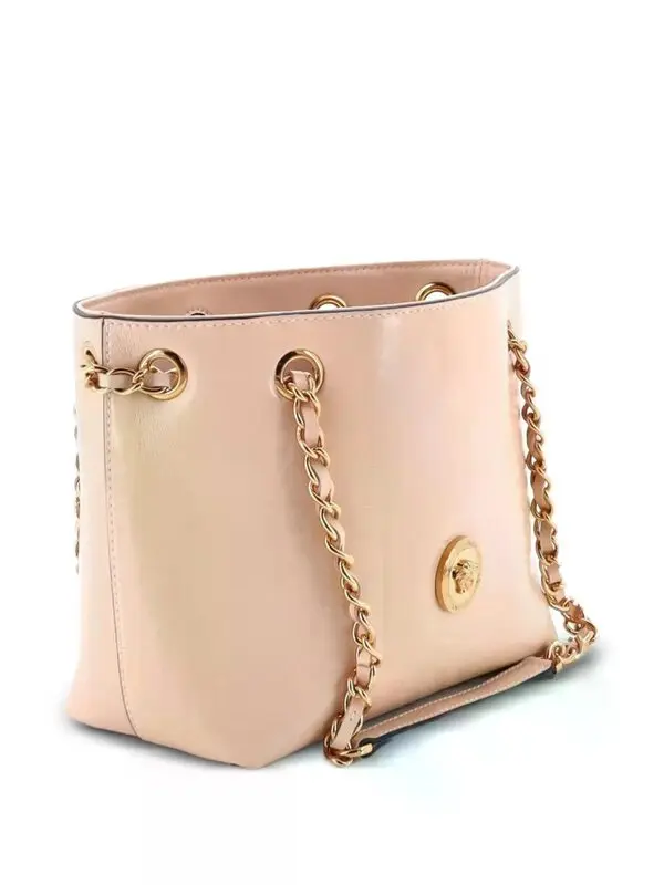Versace Medusa Icon Chain Leather Mini Bucket Bag