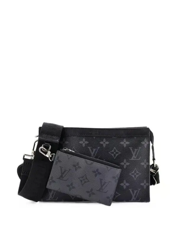 LOUIS VUITTON Gaston Wearable Wallet Monogram Eclipse Canvas Crossbody Bag