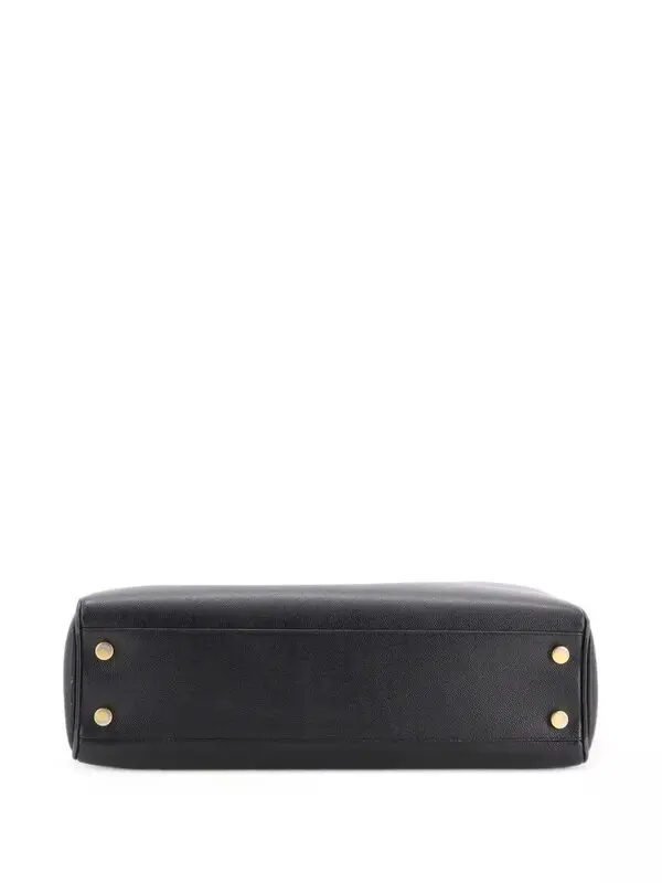 Saint Laurent Classic Monogram Shopper Leather Tote Bag