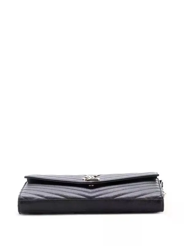 Saint Laurent Monogram Wallet On Chain Bag - Black
