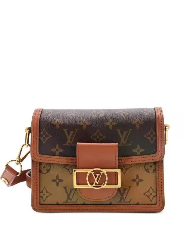 LOUIS VUITTON Dauphine Shoulder Bag Reverse Monogram Canvas - Brown