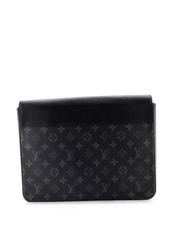 LOUIS VUITTON Pochette Steamer Monogram Eclipse Canvas Clutch Bag