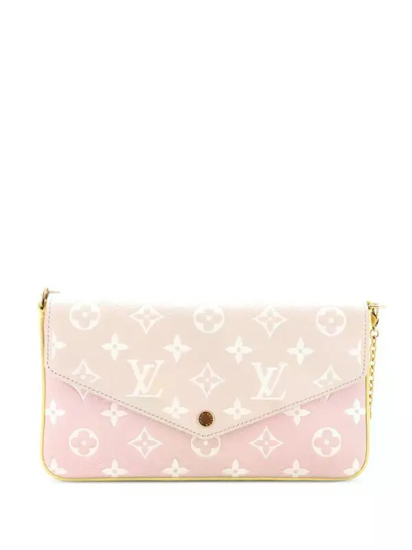 LOUIS VUITTON Felicie Pochette Spring In The City Monogram Empreinte Leather Clutch Bag - Pink